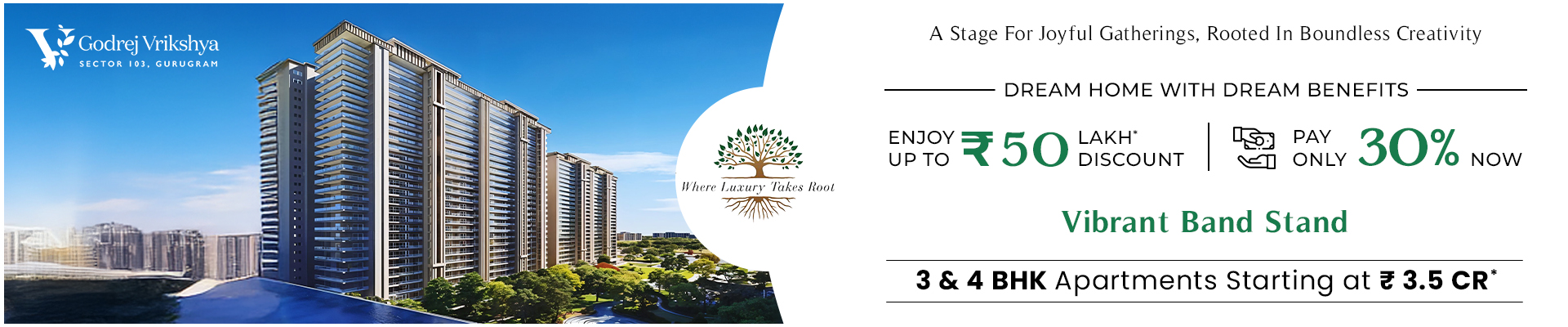 Godrej Vrikshya | Sector 103 Dwarka Expressway Gurugram | 3 & 4 BHK Apartments
